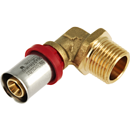 Bonfix Alu-pers knie 90° buitendraad | Tyleenslang.nl