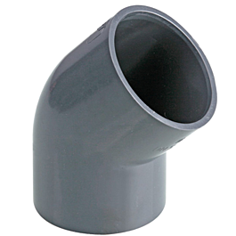 PVC druk knie 110 mm 45° 16 bar | PVC waterleiding aanleggen